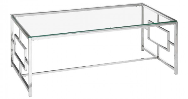Stratus Chrome Finish Rectangle Base Coffee Table